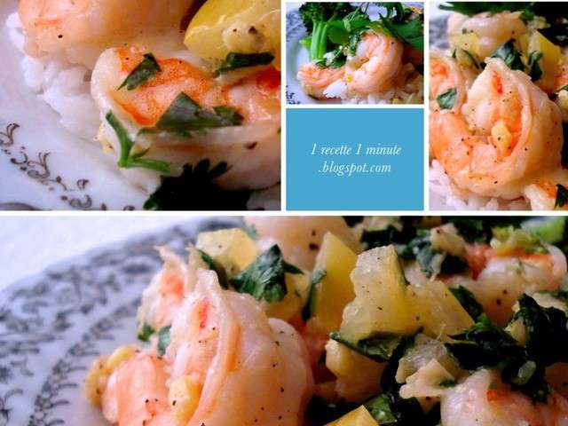 Recettes de Sauté de crevettes et Ail