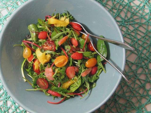 Recettes de Salade aux fraises