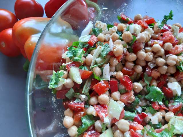 Recettes de Salade orientale de au cochon heureux