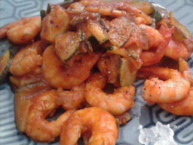 Recettes de Sauté de crevettes de Aux papilles