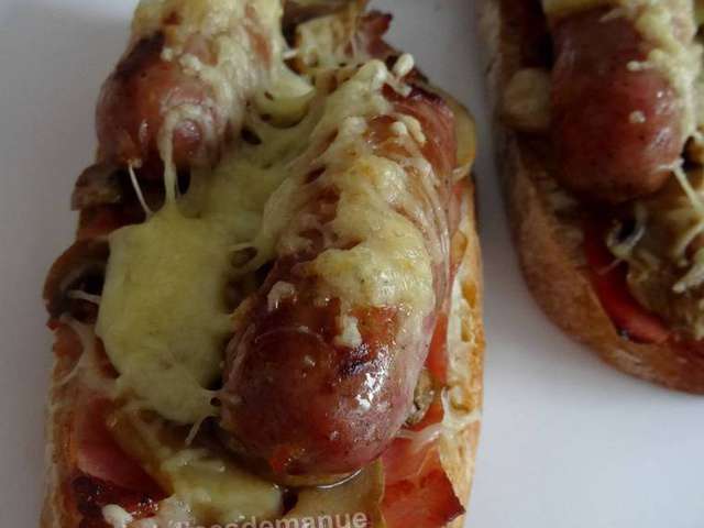 Recettes de Tartines Pain Garni Tranches de Pain Garnies Merguez ...