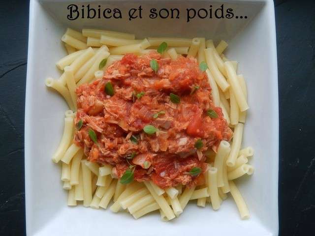 Recettes de Sauce au thon de Bibica et son poids