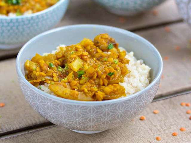Recettes de Curry de lentilles de Bikini et gourmandise