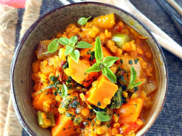 Recettes de Lentilles Corail et Patate douce