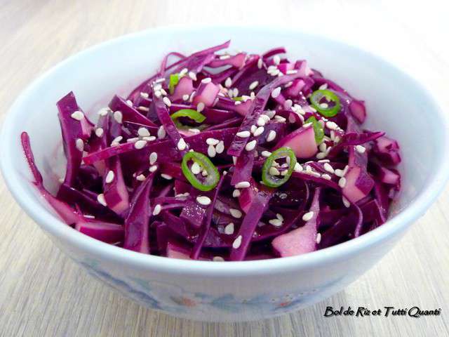 Recettes de Salade de chou rouge de Bol de Riz et Tutti Quanti