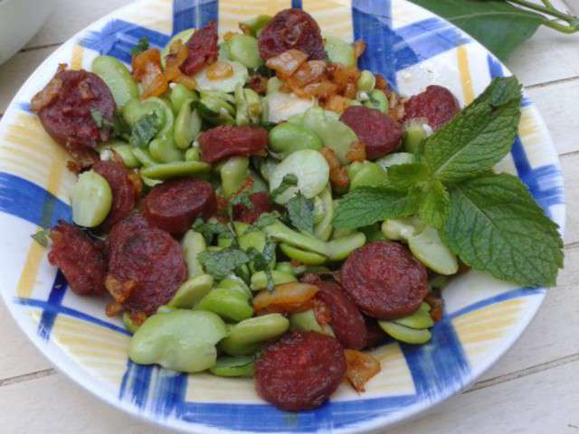 Recettes de Salade de feves et Chorizo