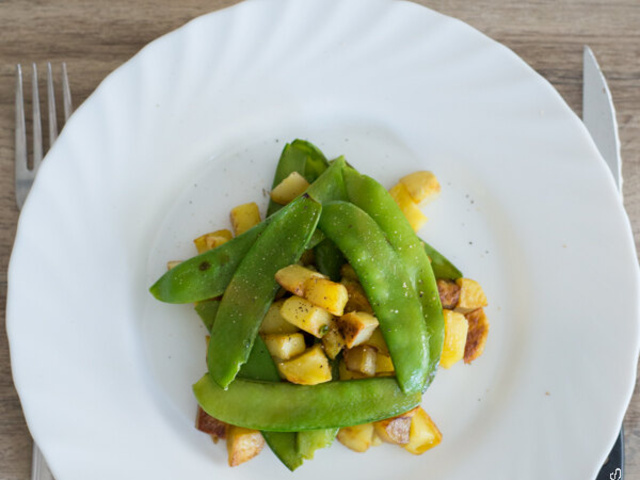 Recettes de Pois gourmands et Pomme de terre