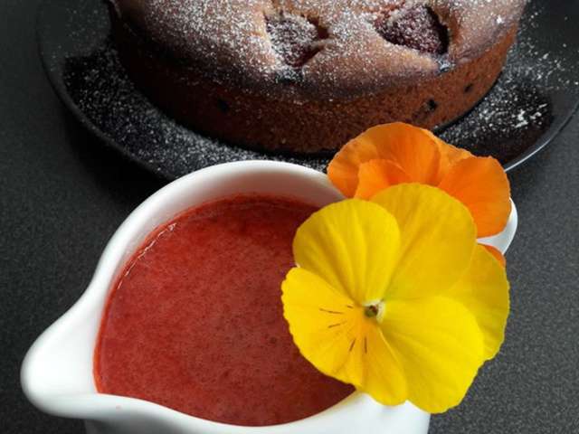 Recettes de Coulis de fraises et Moelleux