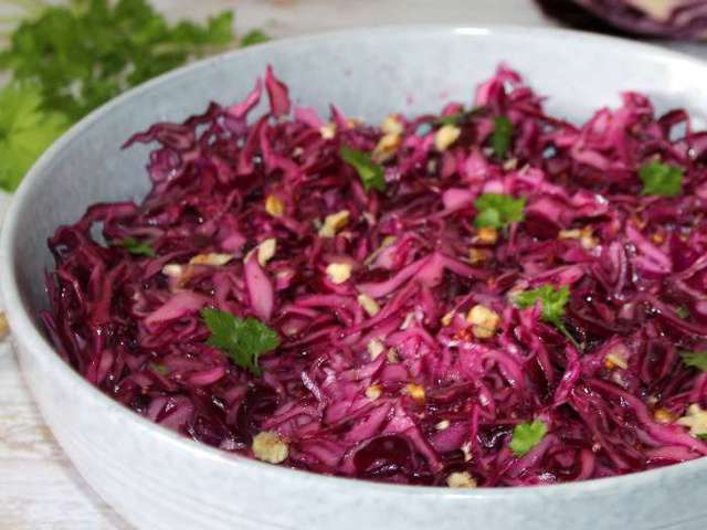 Les Meilleures Recettes de Salade de chou rouge et Noix