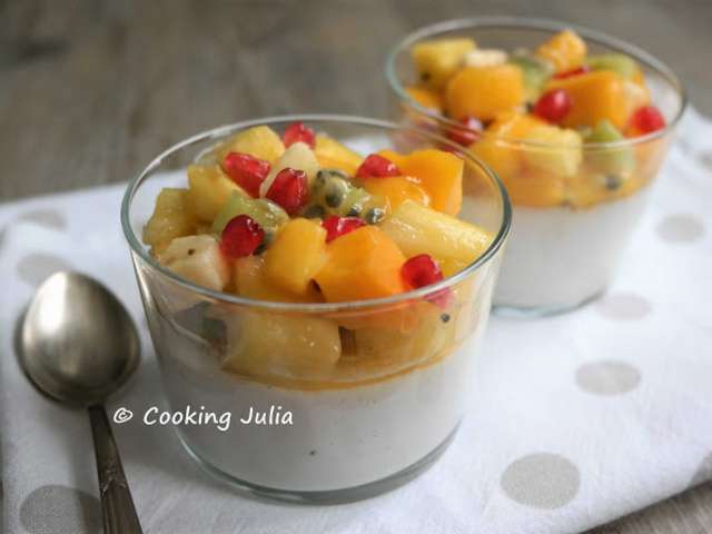 Recettes de Fruits exotiques et Panna Cotta