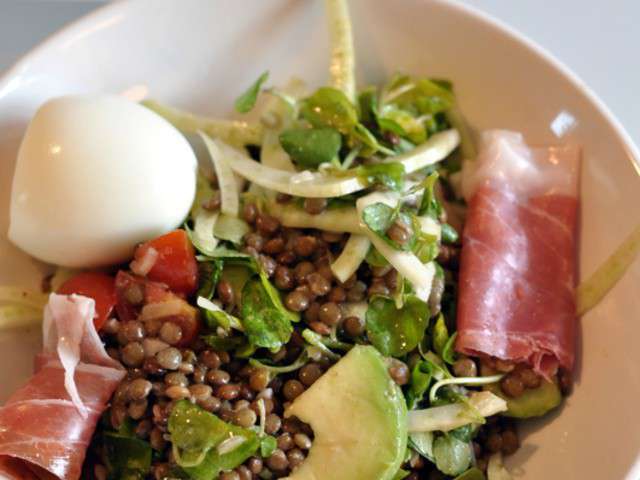 Recettes de Salade de lentilles de Coupe et cuit