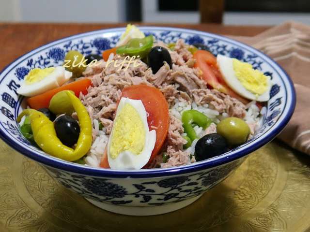 Recettes de Salade de riz et Thon