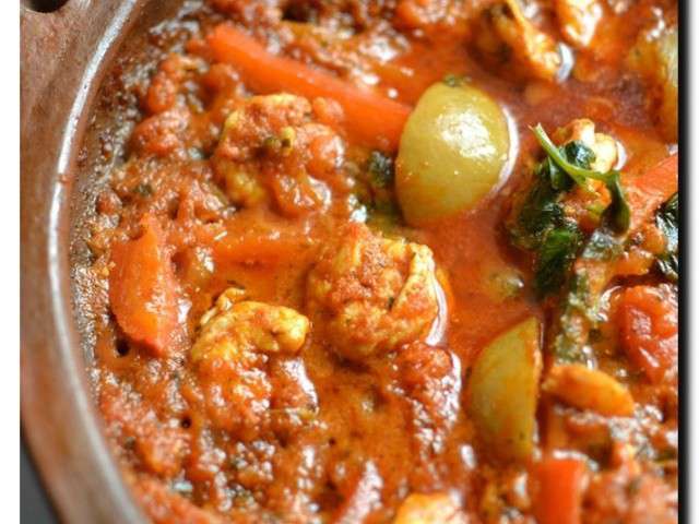 Recettes de Tajine de crevettes de cuisine de fadila