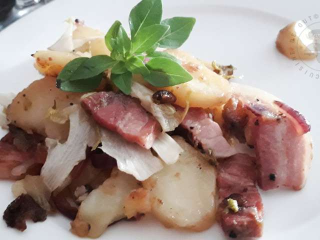 Recettes de Salade au lard ardennaise