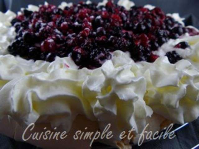 Recettes de Pavlova de Cuisine simple et facile