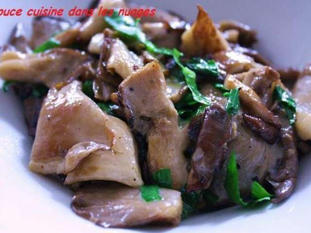 Recettes de Pleurotes de douce cuisine dans les nuages