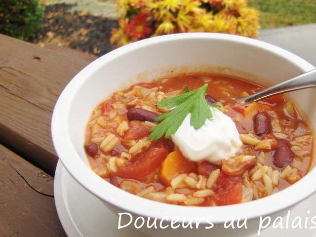 Recettes de Soupe aux haricots rouges de Douceurs au palais