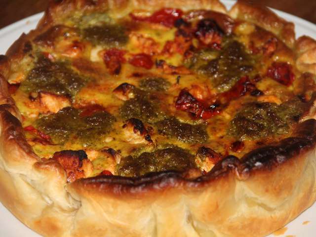 Recettes de Quiche au poulet et Tomates