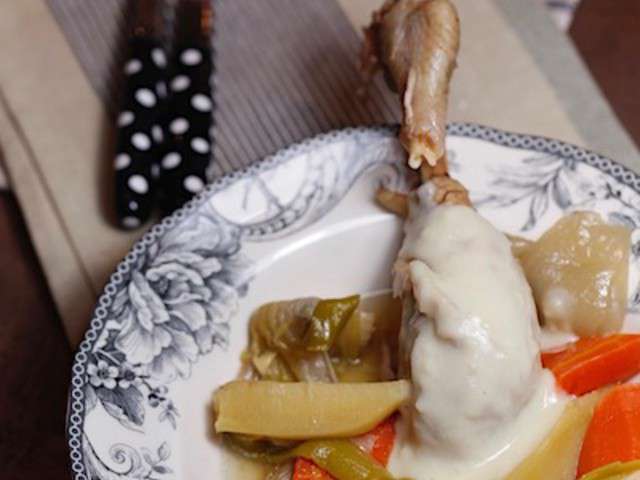Recettes de Poule au blanc