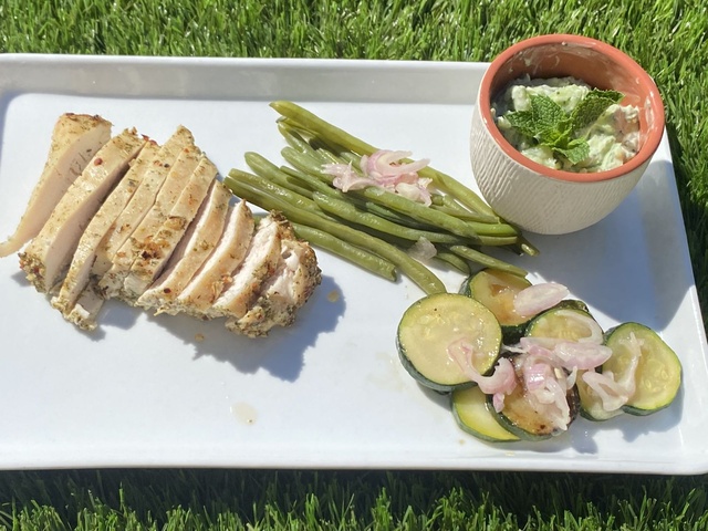 Recettes de Salade de haricots verts et Poulet