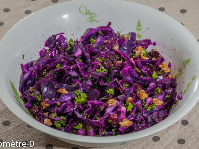 Recettes de Salade de chou rouge et Cranberries
