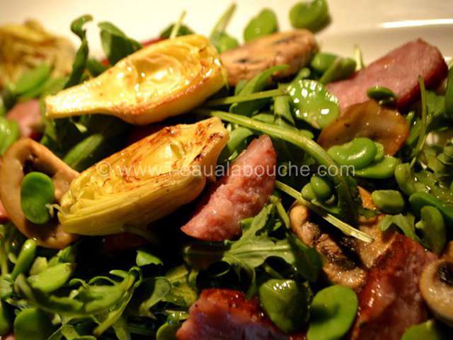 Recettes de Salade de feves de L'Eau à la Bouche