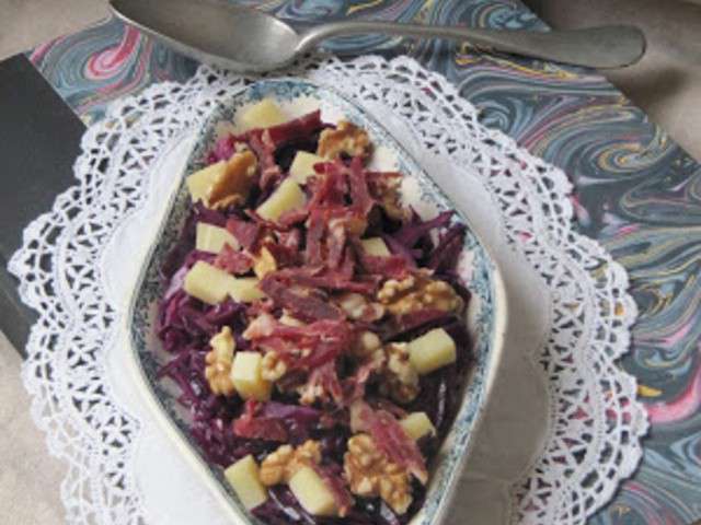 Recettes de Salade de chou rouge et Lardons