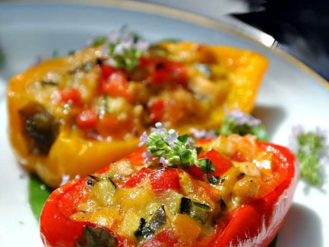 Recettes de Poivrons farcis de La cuisine de Doria