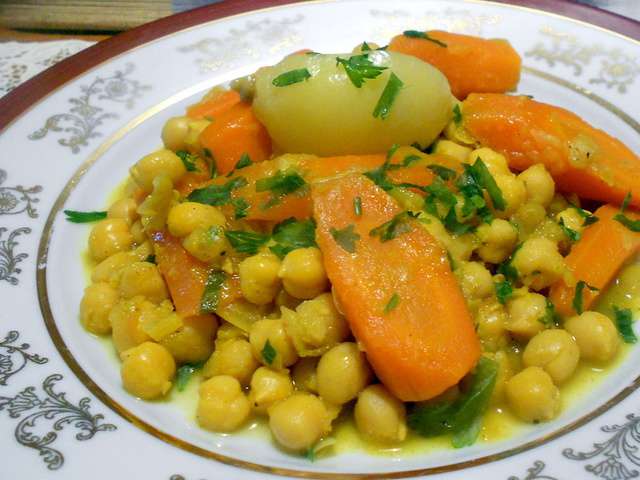 Recettes de Tajine et Pois chiche