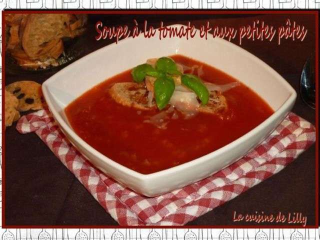 Recettes de Soupe à la tomate de La cuisine de Lilly