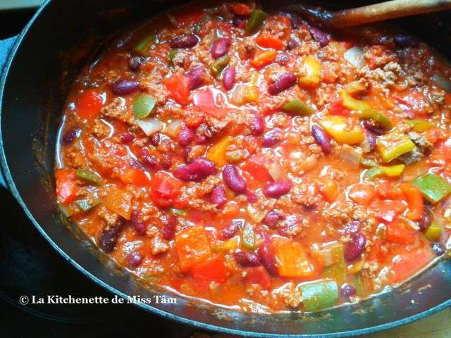 Recettes de Chili con carne de La Kitchenette de Miss Tâm