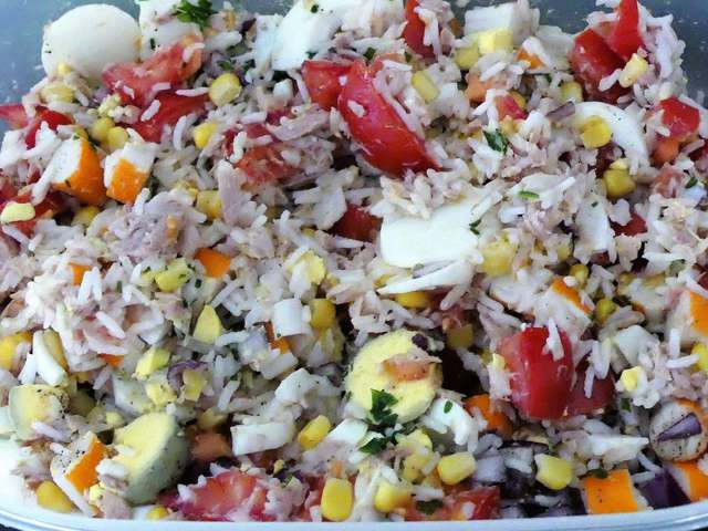 Recettes de Salade de riz au thon de La malle à recettes