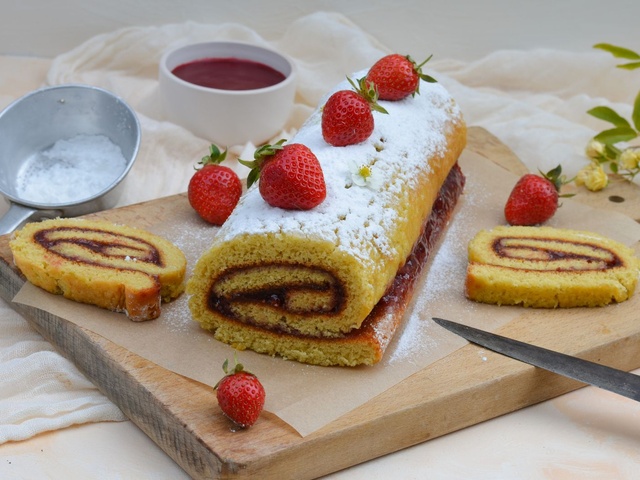 Recettes de Gâteau Roulé et Fruits rouges