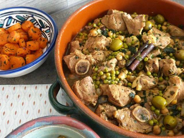 Recettes de Tajine d'agneau et Pois chiche