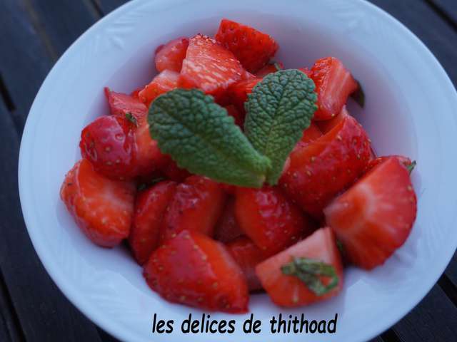Recettes de Salade de fraises et Sucre