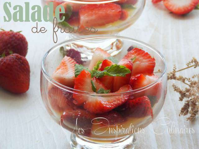 Recette Salade de fraises facile - Les recettes de Salade de fraises ...