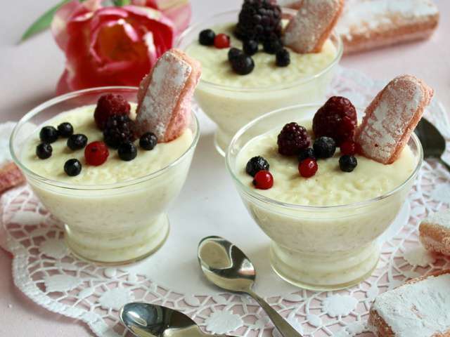 Recettes de Biscuits roses de Reims et Fruits rouges