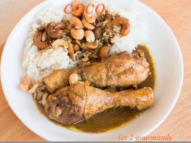 Recettes de Poulet coco de les 2 gourmands