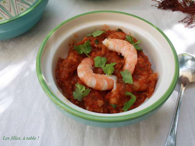 Recettes de Chermoula et Tajine de crevettes