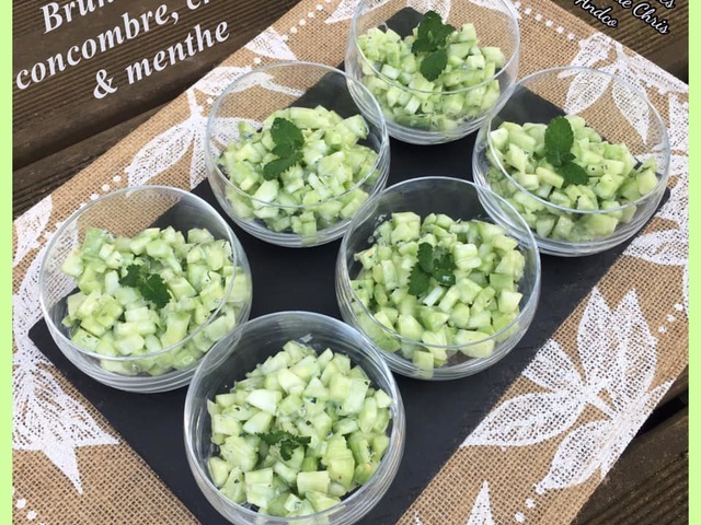Recettes de Brunoise et Concombre