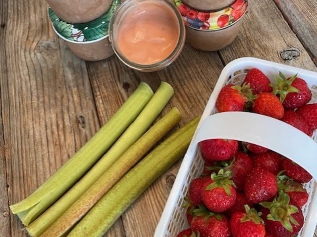 Recettes de Fraises et Rhubarbe