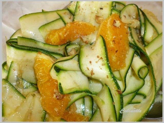 Recettes de Salade de courgettes et Orange