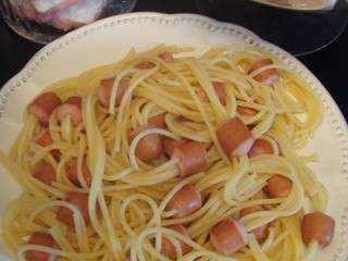 Recettes de Spaghetti et Knackis