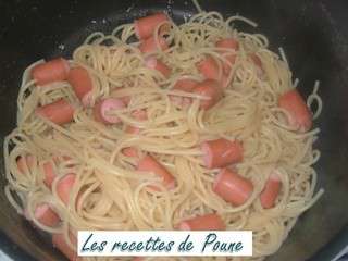 Recettes de Spaghetti et Knackis