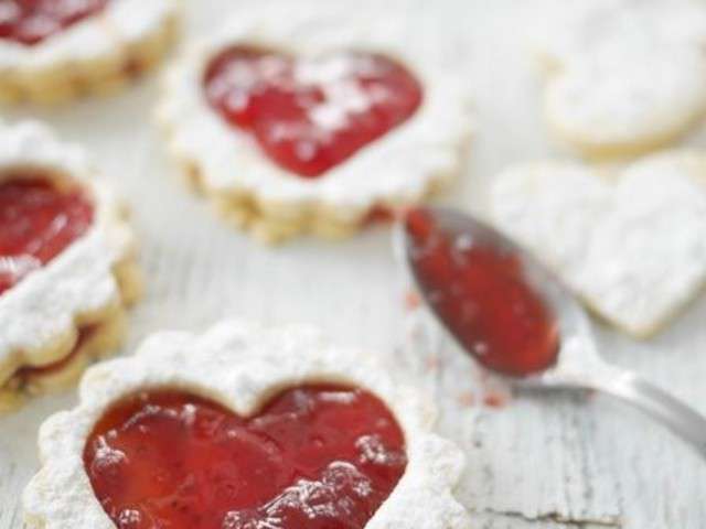 Recettes de Sablés à la confiture et Coeur