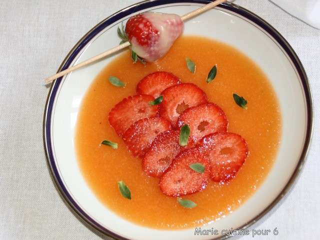 Recettes de Soupe de melon et Fraises