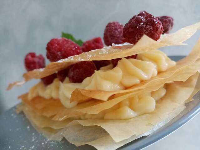 Recettes de Millefeuille et Framboises