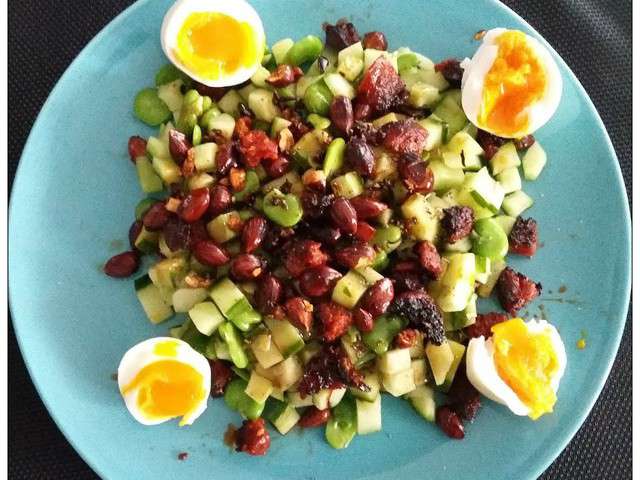 Recettes de Salade de feves et Chorizo