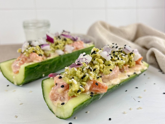 Recettes de Concombre et Saumon