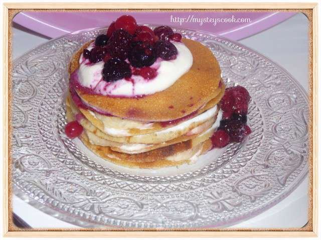 Recettes de Gâteau de Crepes et Fruits rouges